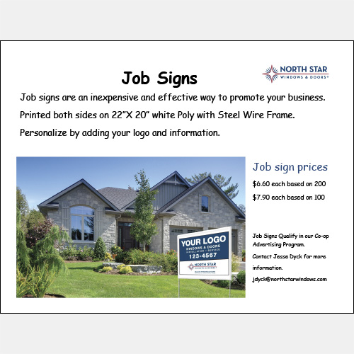 Jobsitesigns | North Star Windows