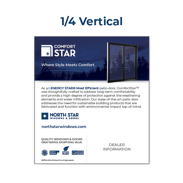 1/4 Vertical Print Ad | North Star Windows